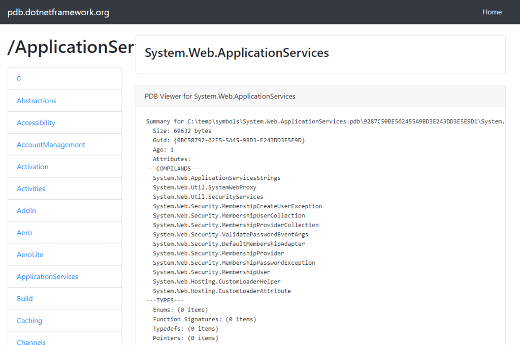 Online #PDB viewer for standard .NET references | Network Programming in .NET